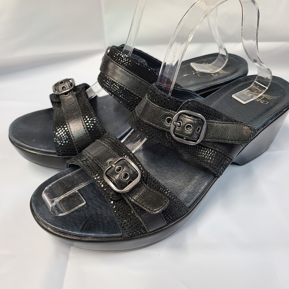 Dansko | Shoes | Dansko Womans Jessie Lizard Balck Leather Slipon ...